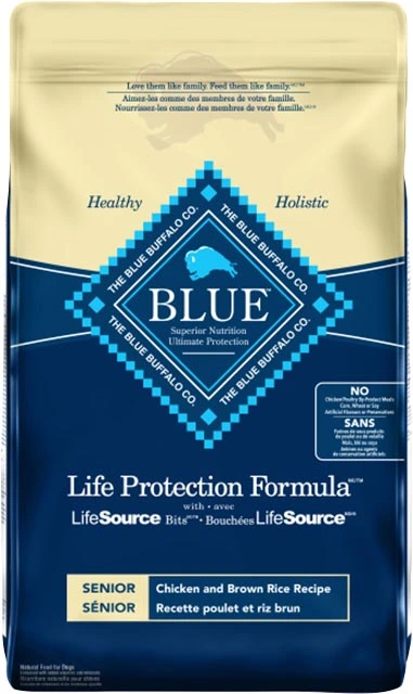 Blue Life Protection Formula Senior Chicken & Brown Rice Dog Food 26lb ...