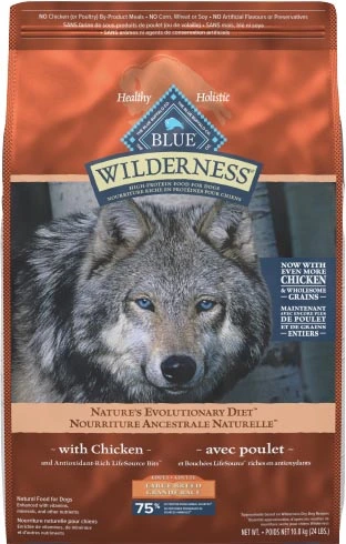Blue Wilderness Chicken With Wholesome Grains Large Breed Dog Food 26lb ...