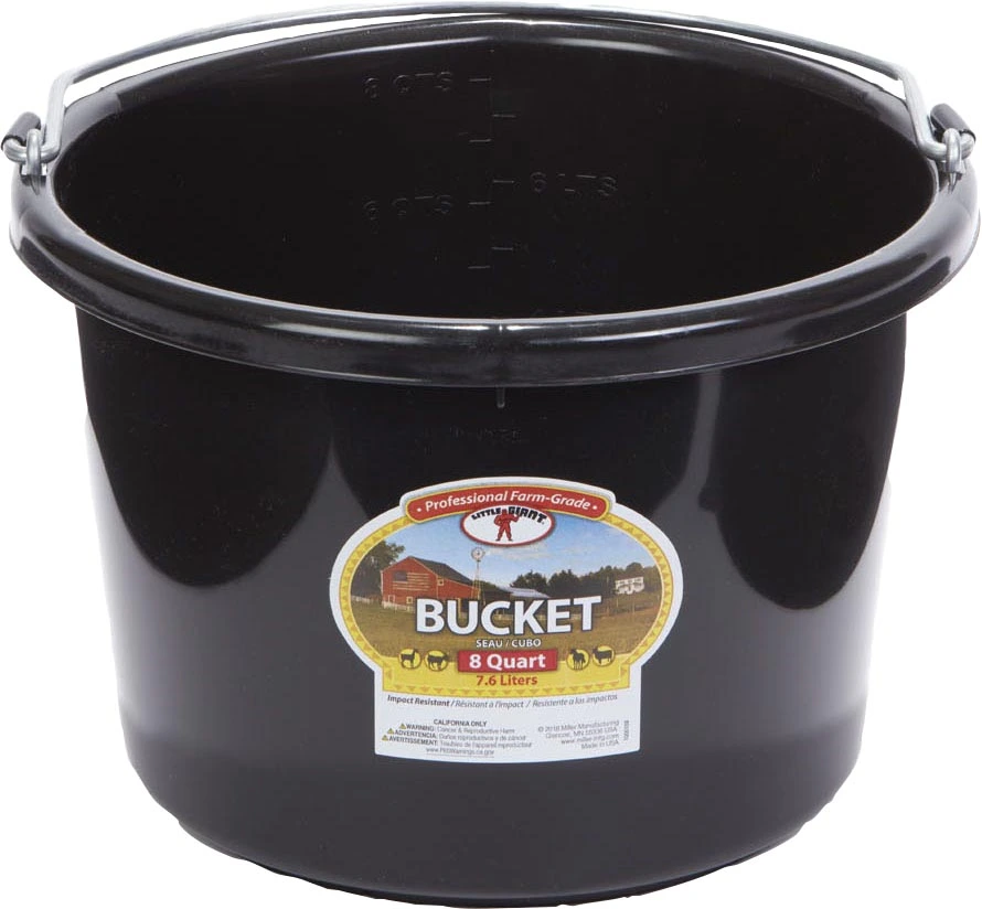 Duraflex Bucket 8qt Black - Buckerfield's - BC's Original Country Store