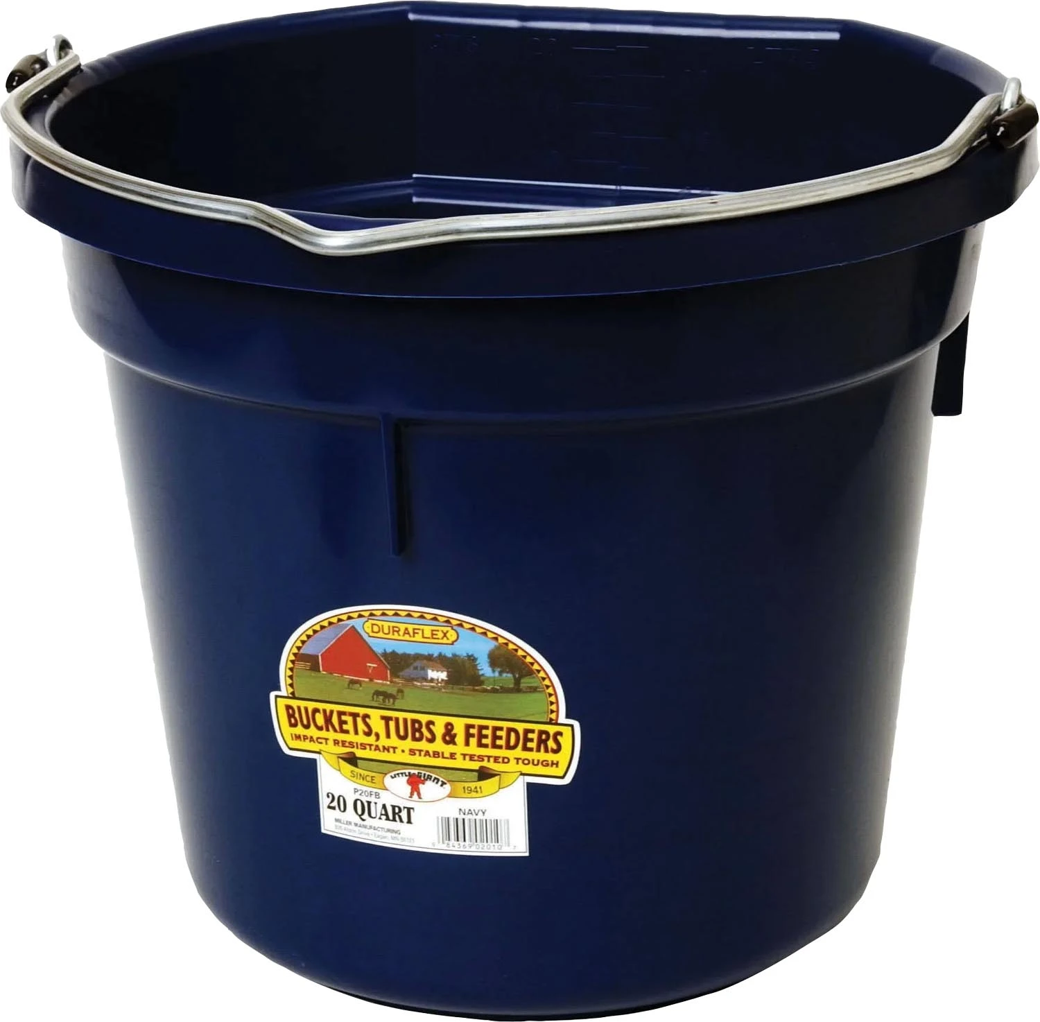 Miller Flatback Bucket 20qt Navy - Buckerfield's - BC's Original ...