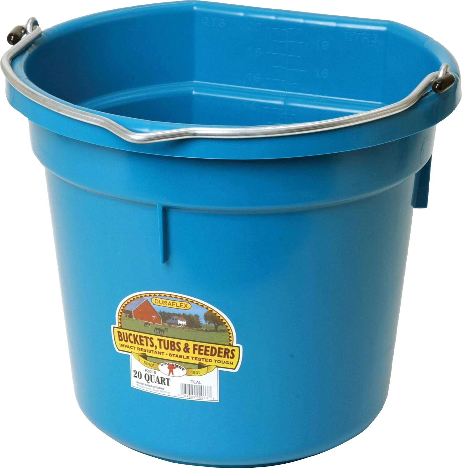 Miller Flatback Bucket 20qt Teal - Buckerfield's - BC's Original ...